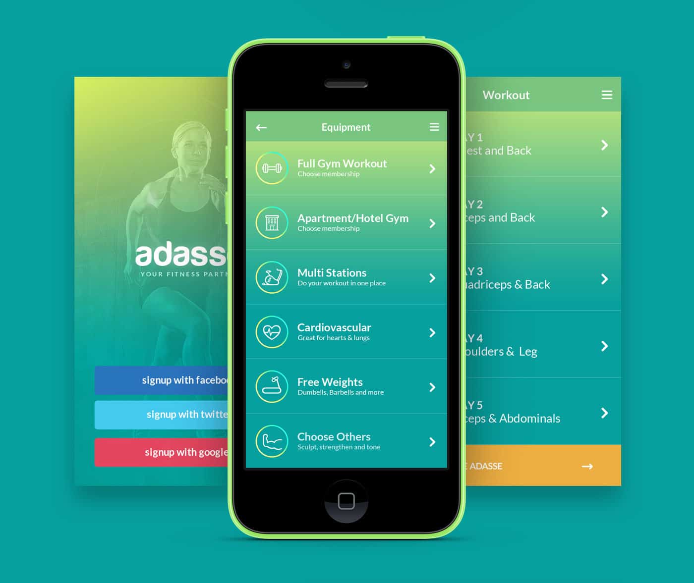 Adasse: Gym workout mobile app by Naresh Kumar - Design Ideas Adasse: Gym workout mobile app by Naresh Kumar - Design Ideas